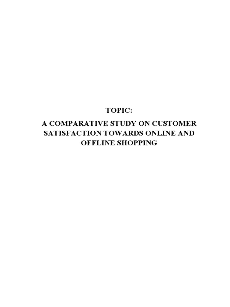 Online vs Offline Shopping Analysis | PDF | Online Shopping | Retail