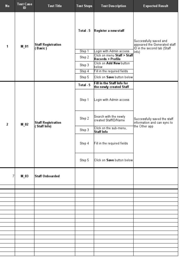 Test Cases (Example) | PDF | Computer Science | Software Engineering