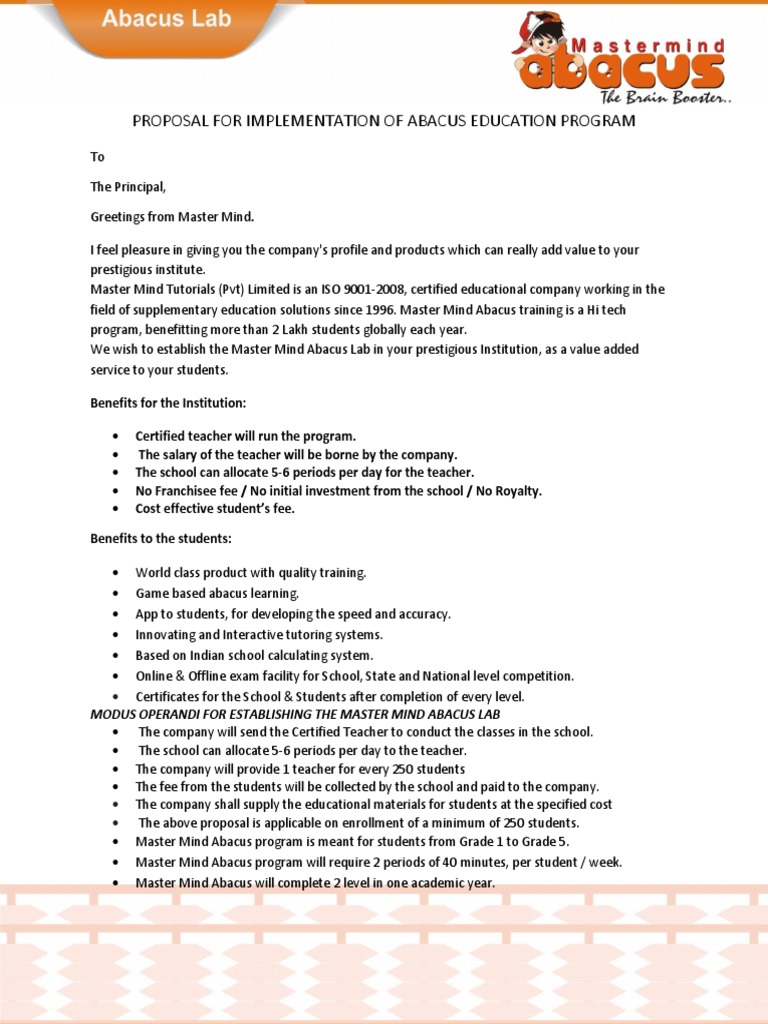 O2 New School Proposal Word Teachers Training | PDF | Teachers