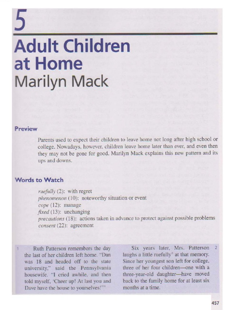 Adultchildren at Home PDF | PDF