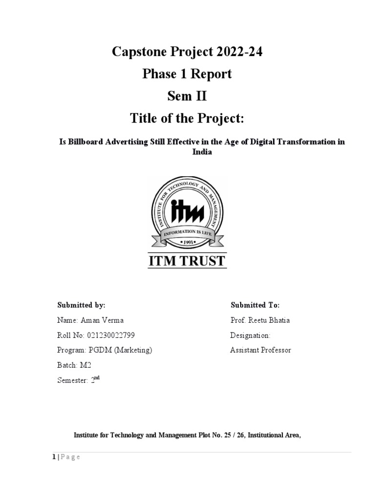 Capstone Project 22-24 Phase 1 Aman | PDF