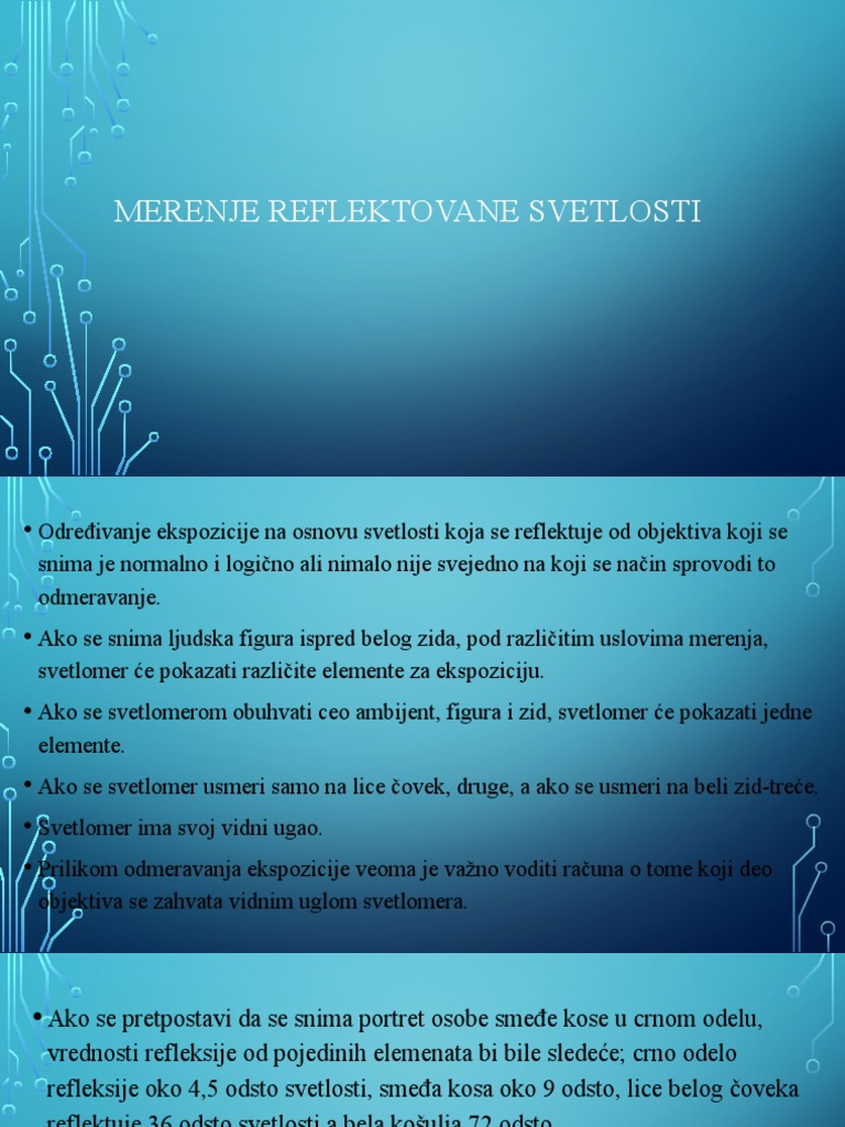 Merenje Reflektovane Svetlosti | PDF