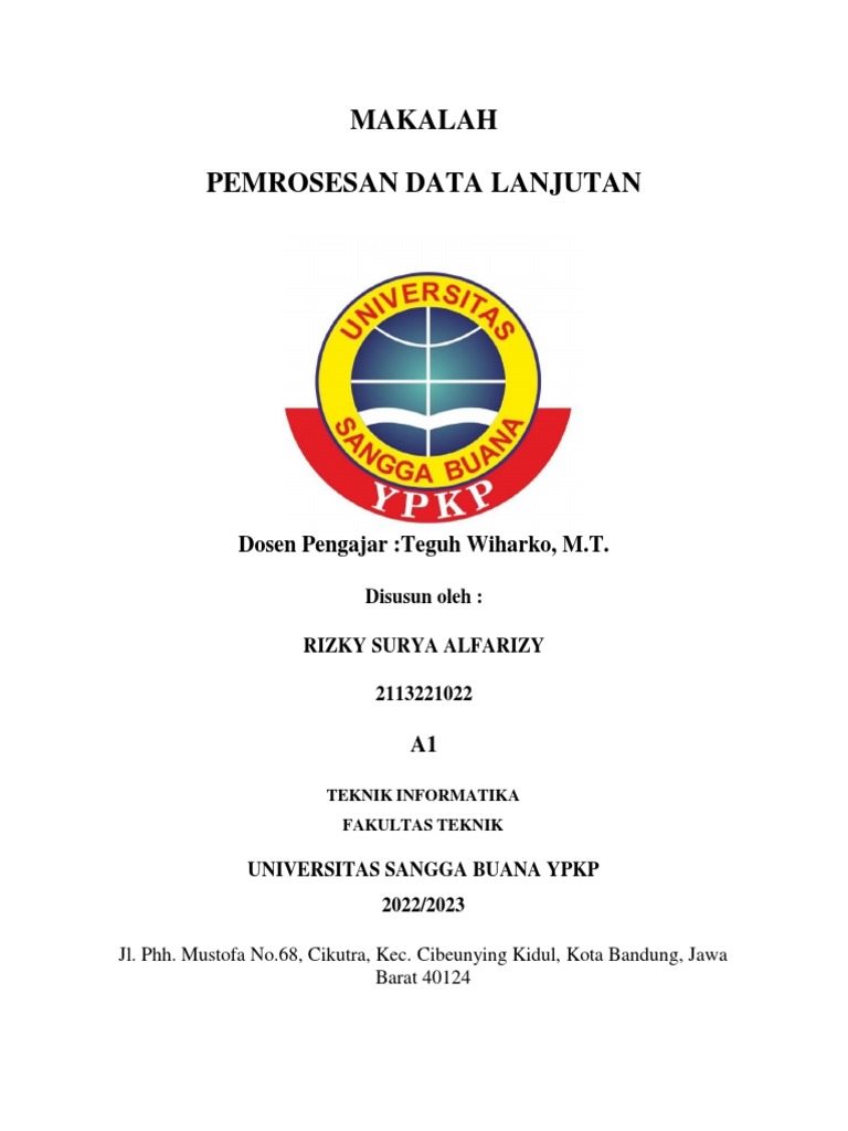 Pemrosesan Data Lanjutan dan Metodenya | PDF