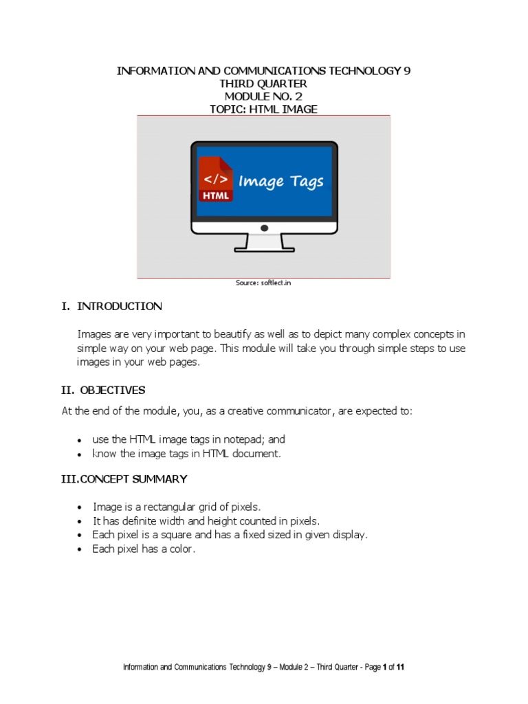 FINAL COPY ICT9 - ENHANCED MODULE2 - 3Qtr PDF | PDF | Html Element ...