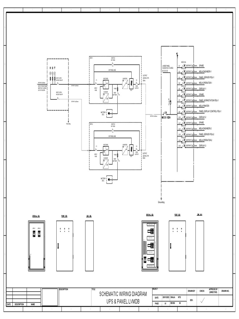 Wiring Diagram UPS & LVMDB | PDF | Power Engineering | Components