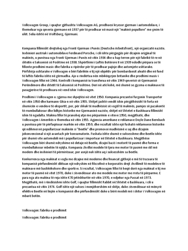 Volkswagen Group | PDF