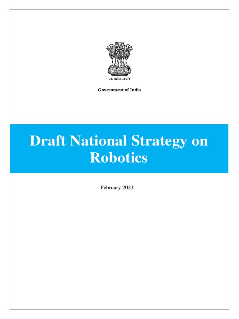 Draft of National Strategy On Robotics - Final PDF | Download Free PDF | Warehouse | Robotics