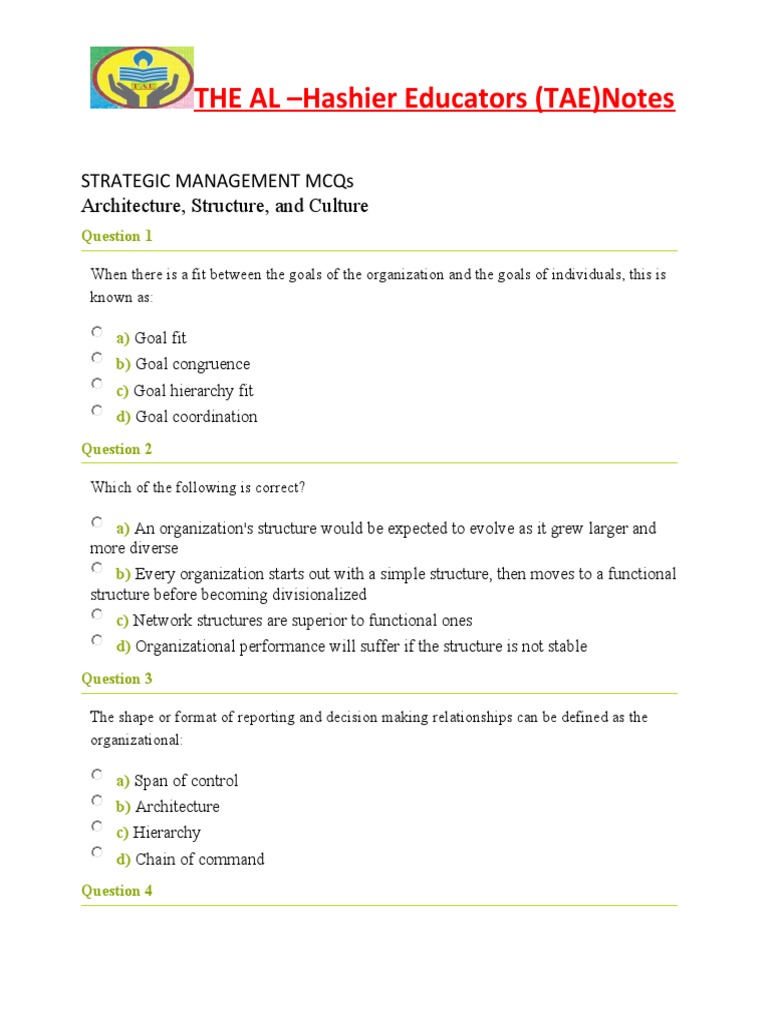 SM Mcqs OU 2 | PDF | Strategic Management | Economies SM Mcqs OU 2 | PDF | Strategic Management | Economies