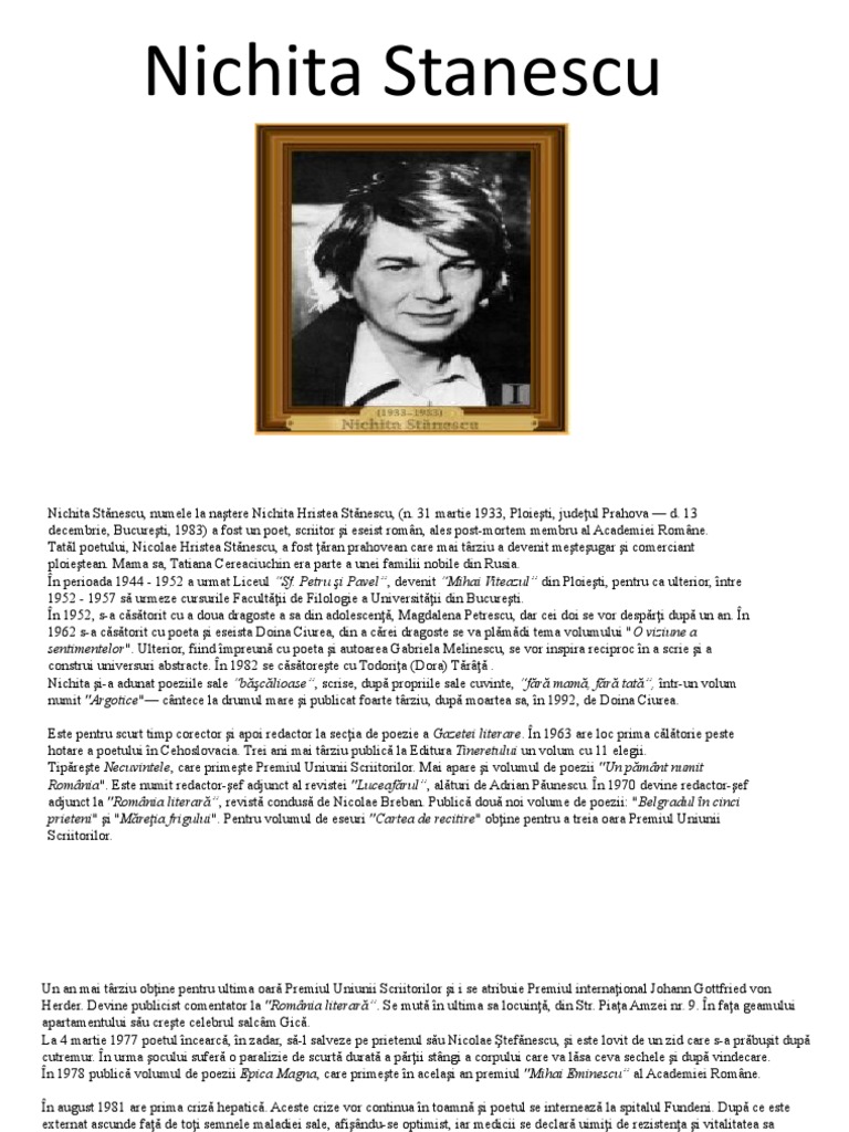 Nichita Stanescu | PDF