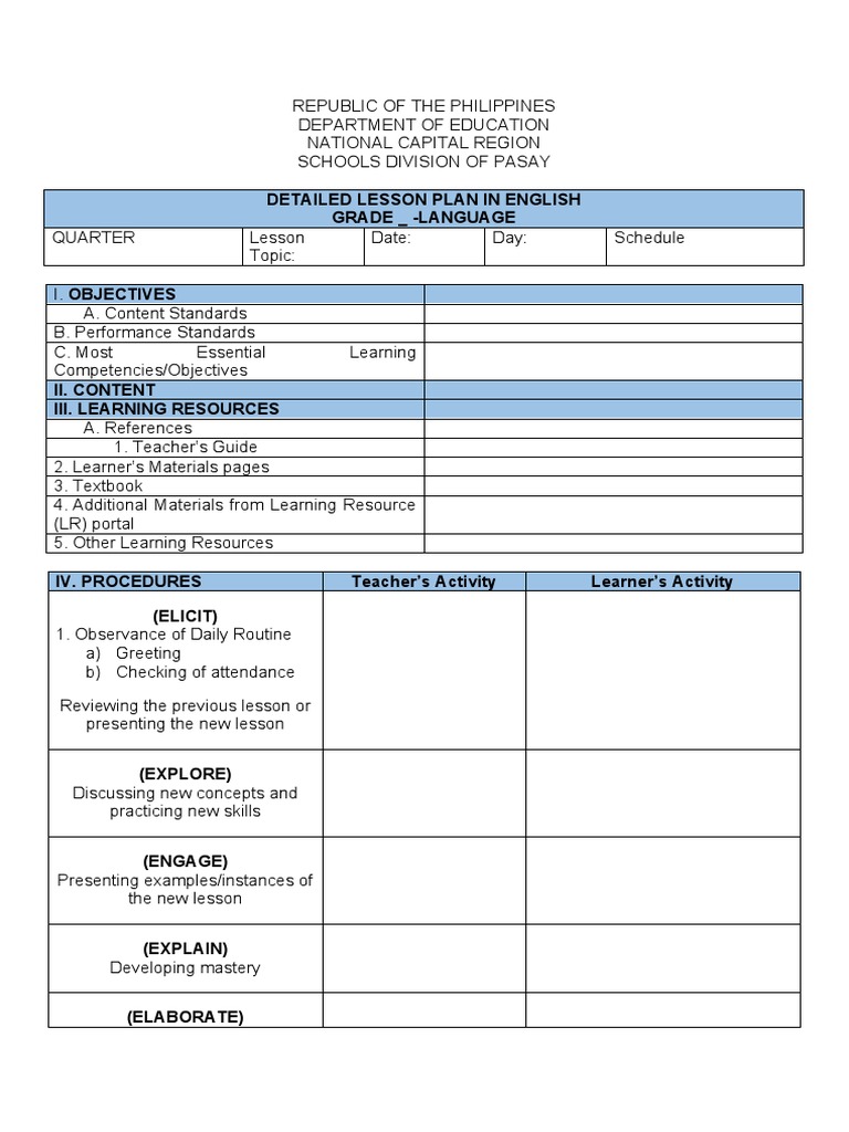 Lesson Plan Template | PDF