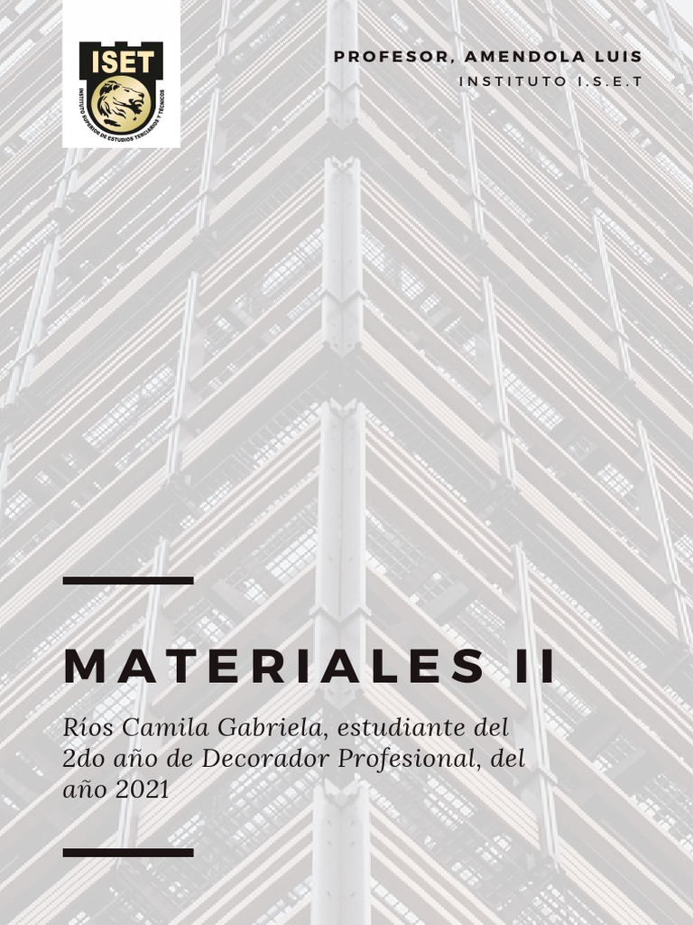 Carpeta Materiales II | PDF | Albañilería | Materiales