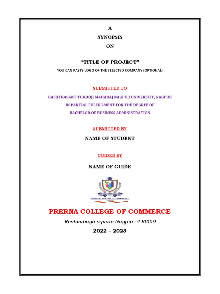 Synopsis Format | PDF