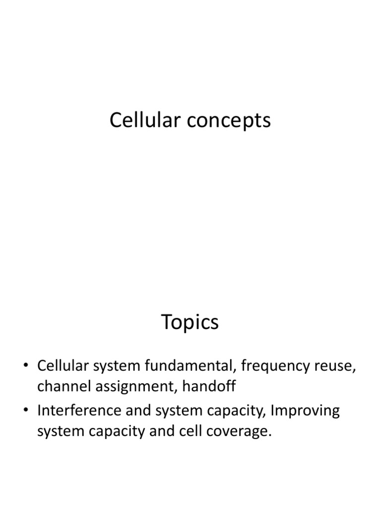Cellular-Concept PPT PDF | PDF | Cellular Network | Radio