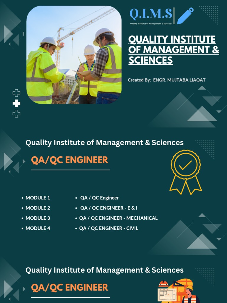 QA QC Engineer Course Content PDF | PDF | Quality Assurance | Concrete