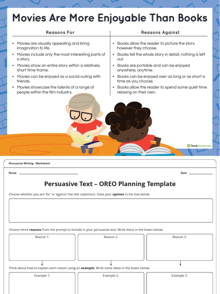 Movies vs. Books: Persuasive Worksheet | PDF