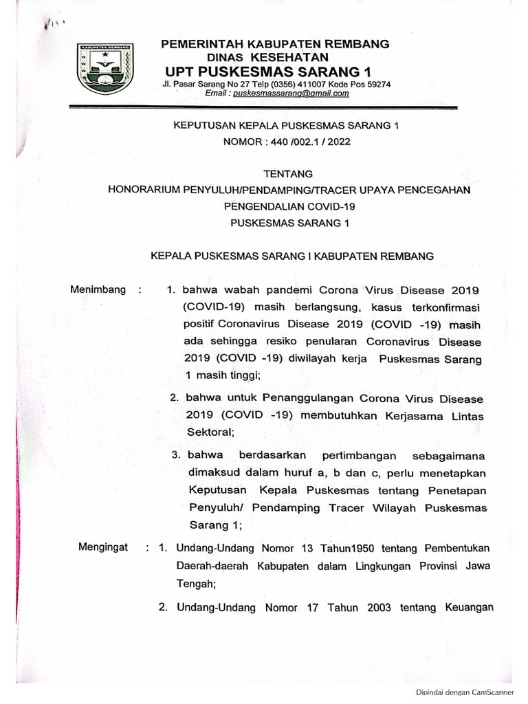 SK Penyuluh Pendamping | PDF