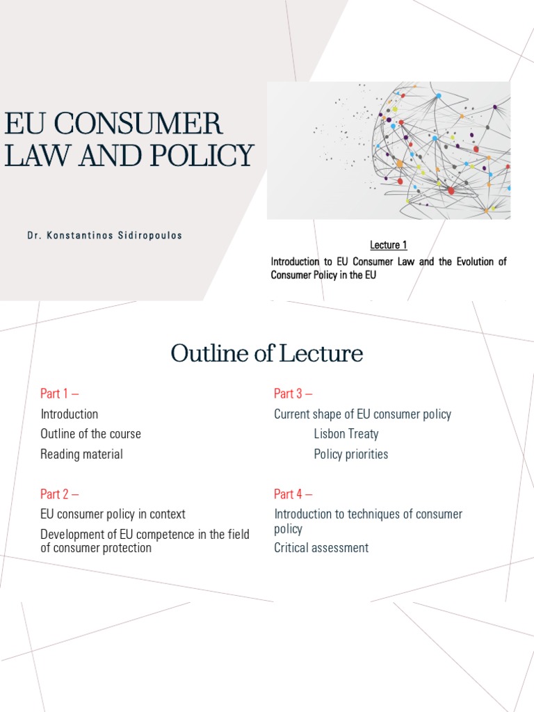 EU Consumer Law - Lecture 1 - 2022-23 PDF | PDF | European Union ...