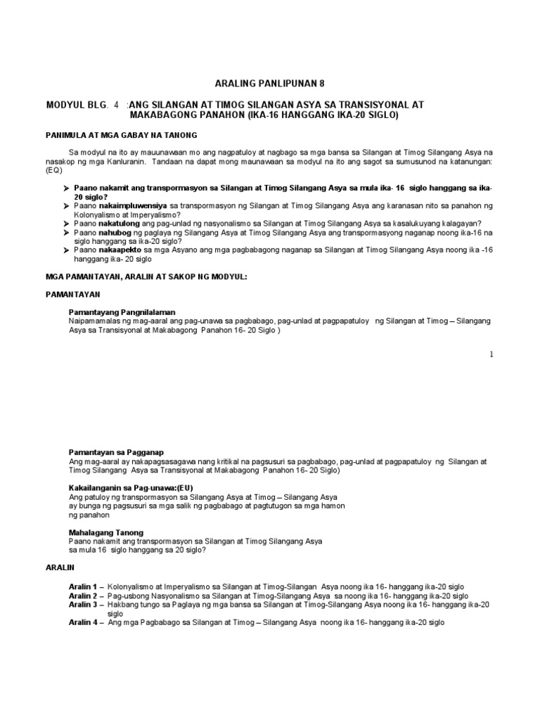 AP GR 8 Q4 (Teaching Guide4 Part 1) | PDF