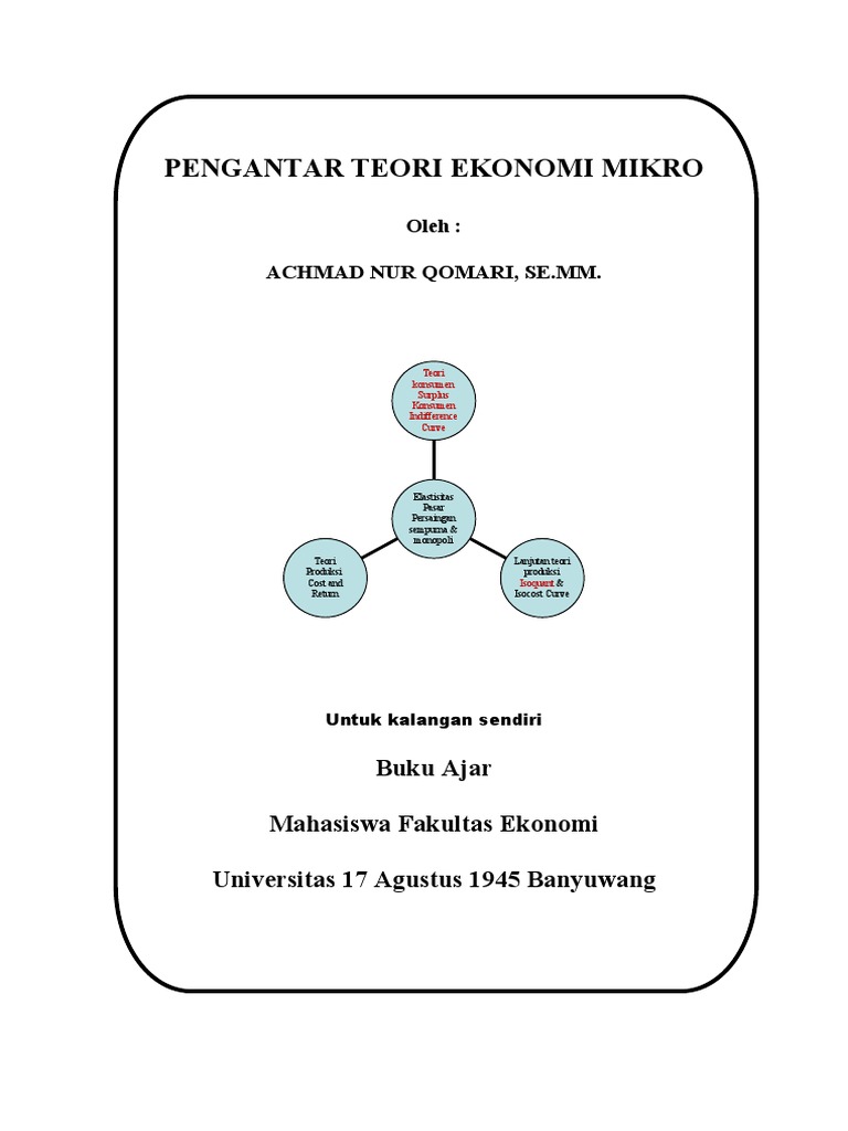 Modul Pengantar Ekonomi Mikro 2008 Revisi | PDF