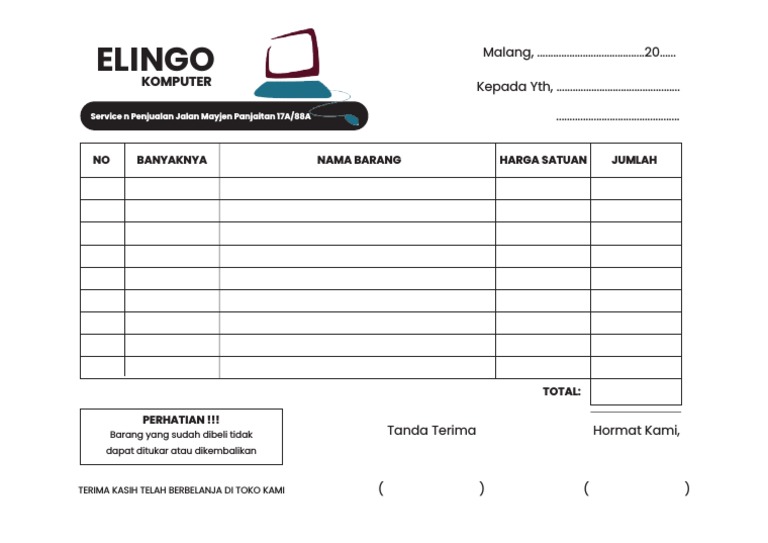 Desain Nota CorelDRAW 1 - Ogasite Version X7 | PDF
