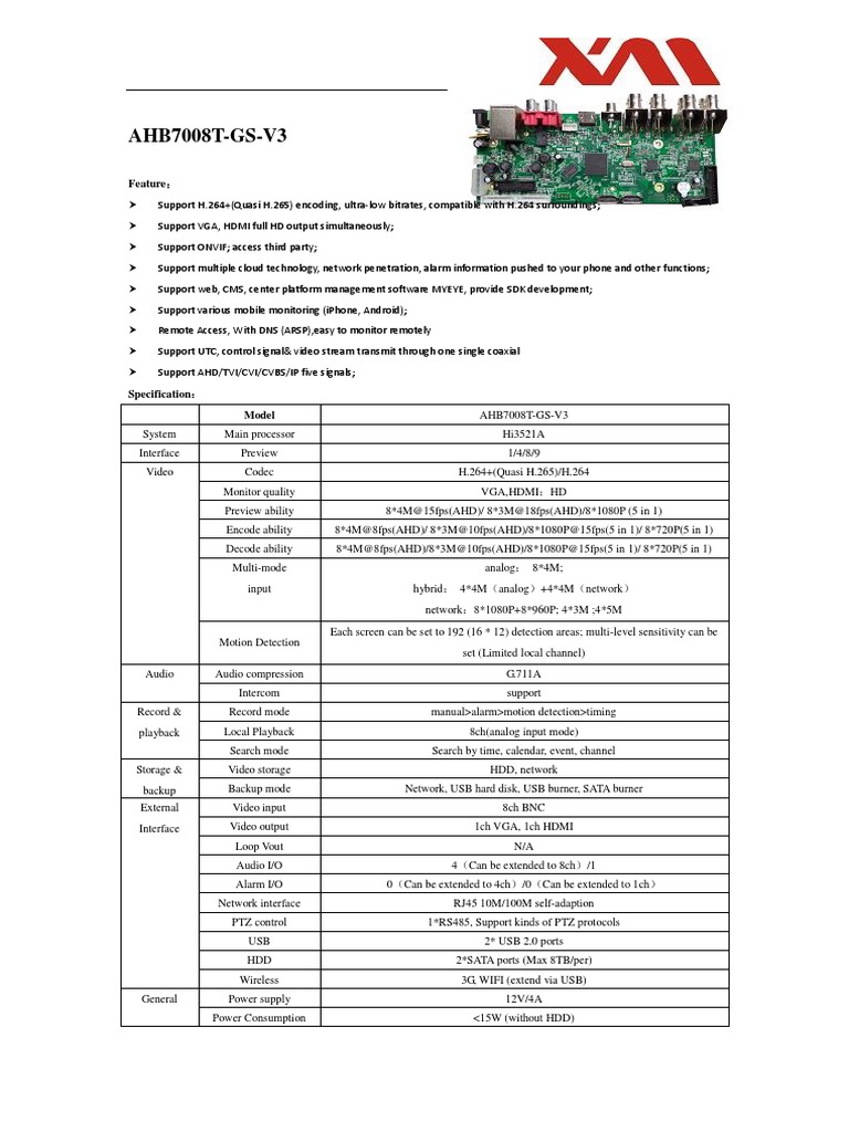 Ahb7008t GS V3 | PDF | Usb | Hdmi