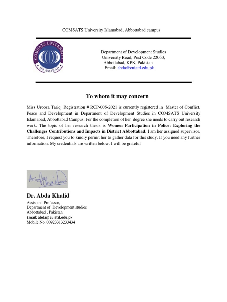 Uroosa Letter PDF | PDF