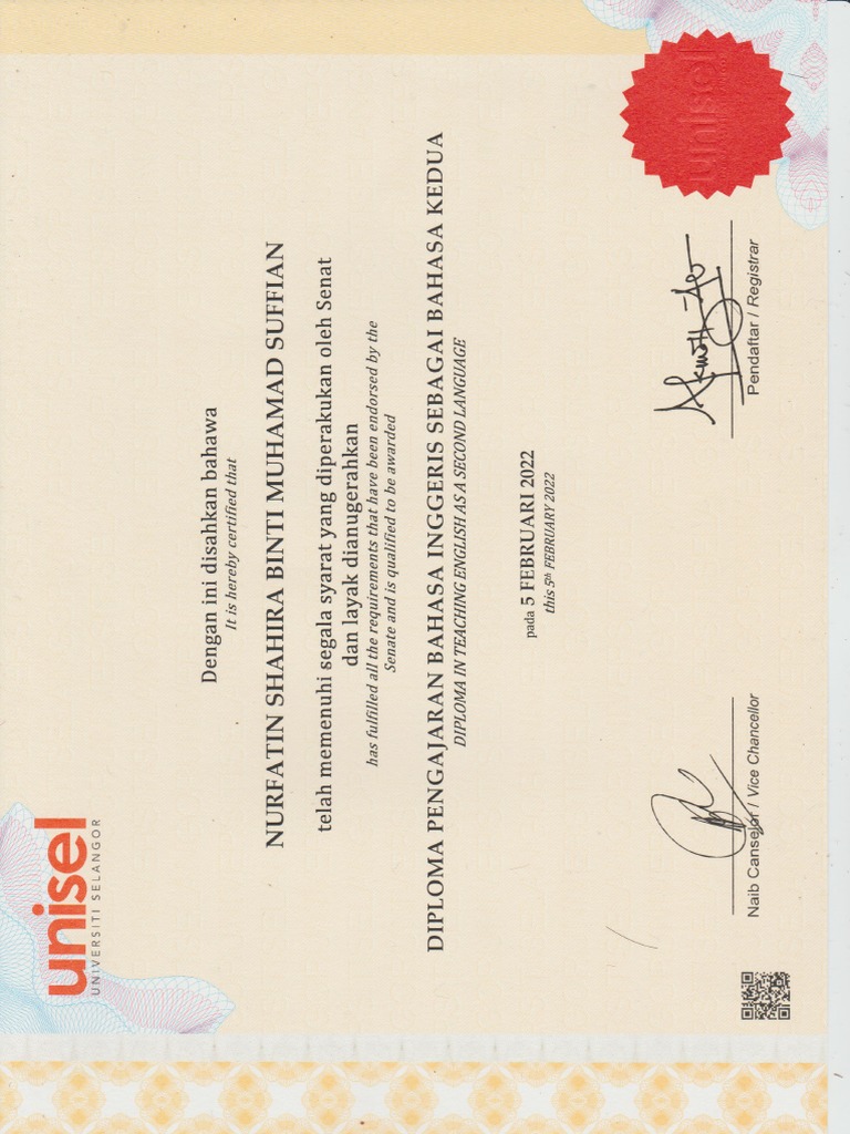 Unisel Diploma NSMS PDF | PDF