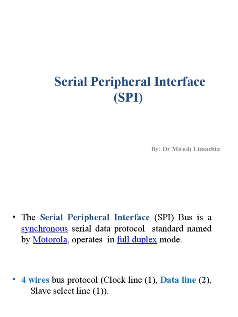 An In Depth Look At The Serial Peripheral Interface Spi Bus Pdf Manufactured Goods Computing 