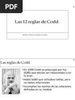 Las 12 Reglas de Codd PDF | PDF | Modelo relacional | Bases de datos