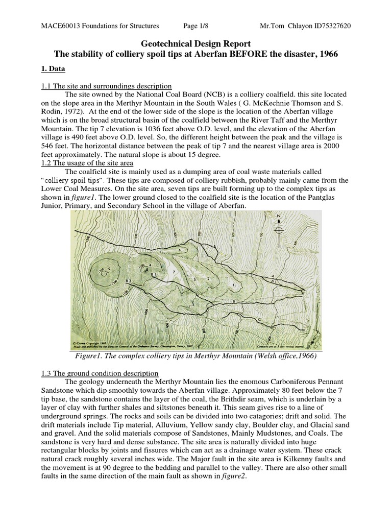 Aberfan Colliery Tip Stability Report | PDF | Coal Mining | Earthquakes