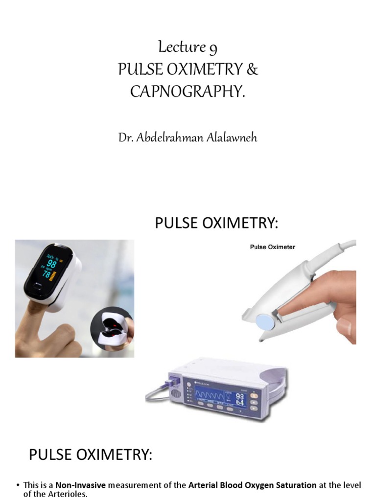 Lecture 9 Pulse Capno | PDF | Respiratory System | Medicine