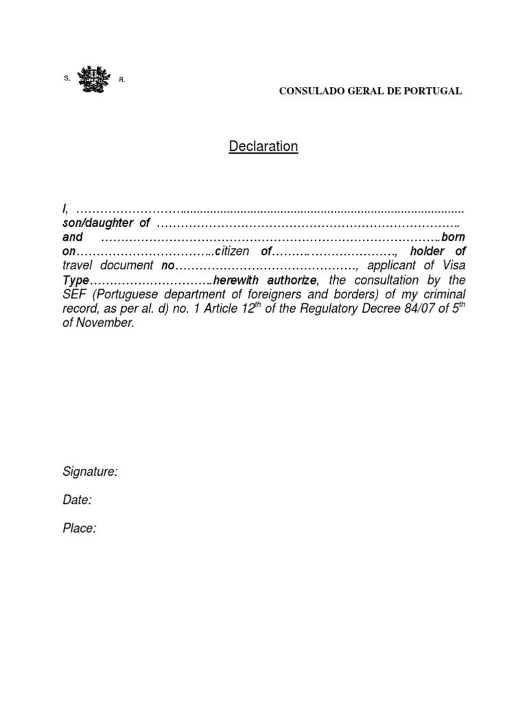 SEF Form New | PDF