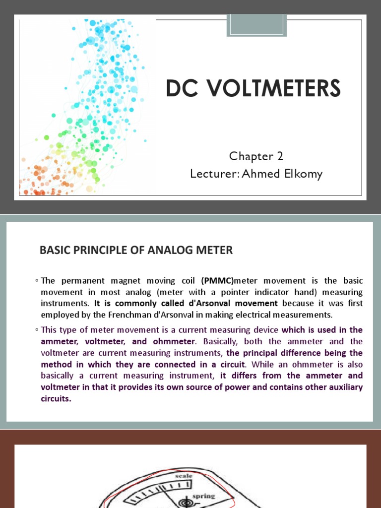 Lecture Notes On Dc Voltmeter Pdf Electrical Engineering Electricity