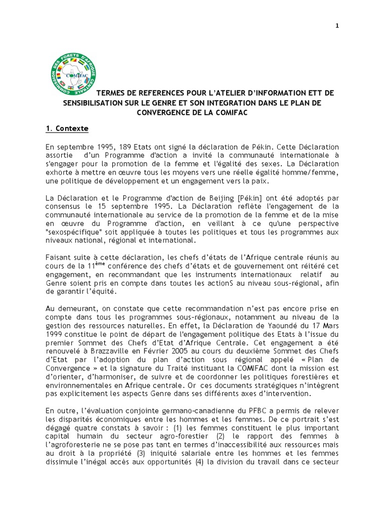 Atelier Genre - TDR-1 | PDF | Affaires