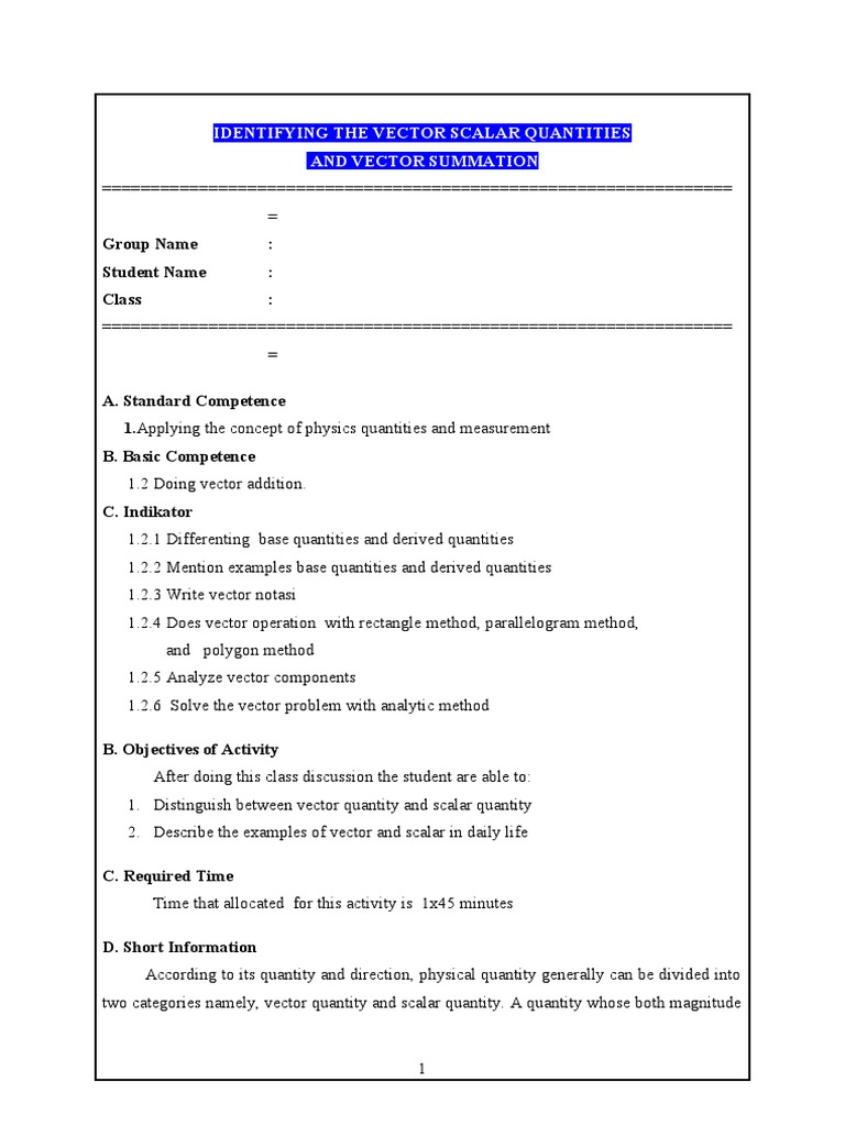 Worksheet 3 | PDF | Euclidean Vector | Applied And Interdisciplinary ...