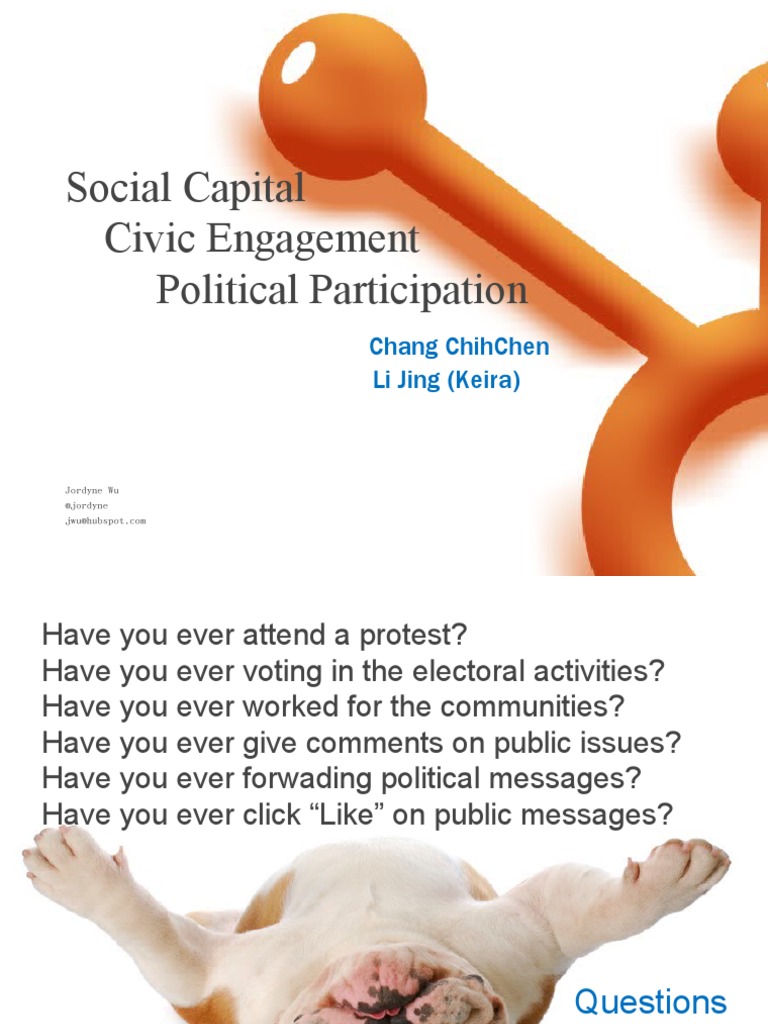 Week 8 - Social Capital Civic Engagement Political Participation | PDF