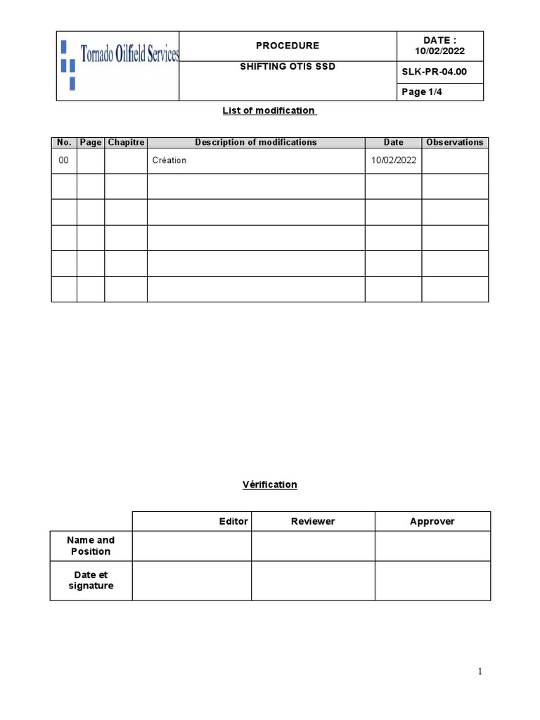 Shifting Procedure for Otis SSD | PDF | Mechanical Engineering | Equipment