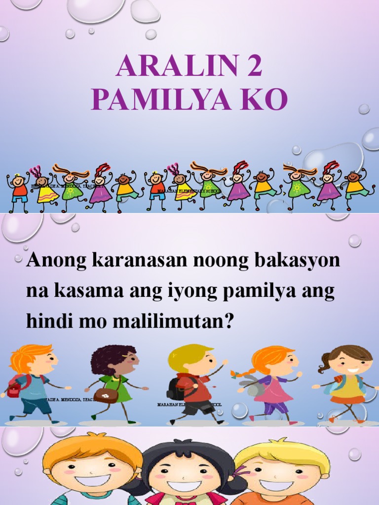 ARALIN 2 Pamilya Ko | PDF
