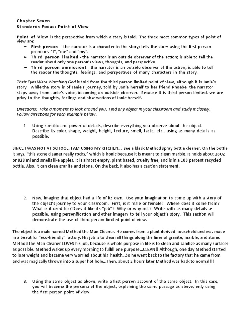 Chapter Seven Point of View | PDF | Narration