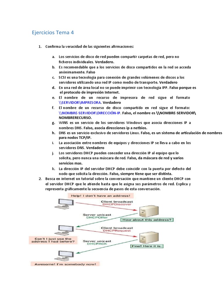 Ejercicios Tema 4 | PDF | Red privada virtual | Dirección IP