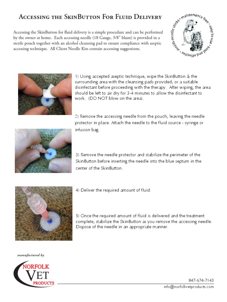 Home Guide for SkinButton Use | PDF | Intravenous Therapy | Medical Equipment