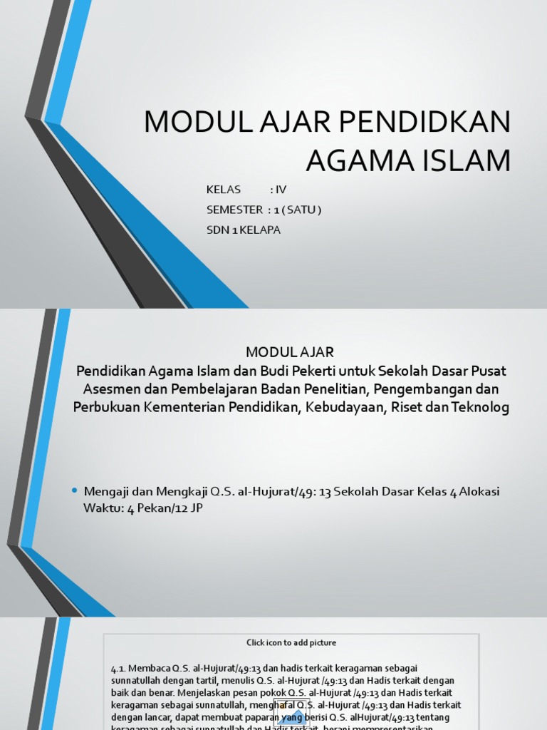 Modul Ajar Pendidkan Agama Islam | PDF