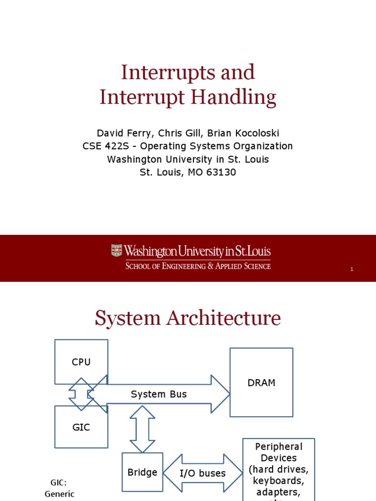 اخر سلايد محذوف LEC 8 - interrupt - handling | PDF | Operating System | Process (Computing)