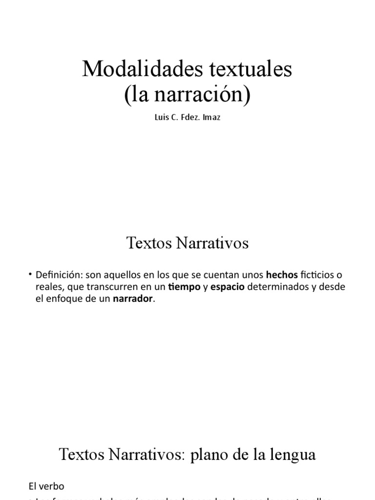 Modalidades Textuales-La Narración | PDF | Narración | Lingüística Modalidades Textuales-La Narración | PDF | Narración | Lingüística