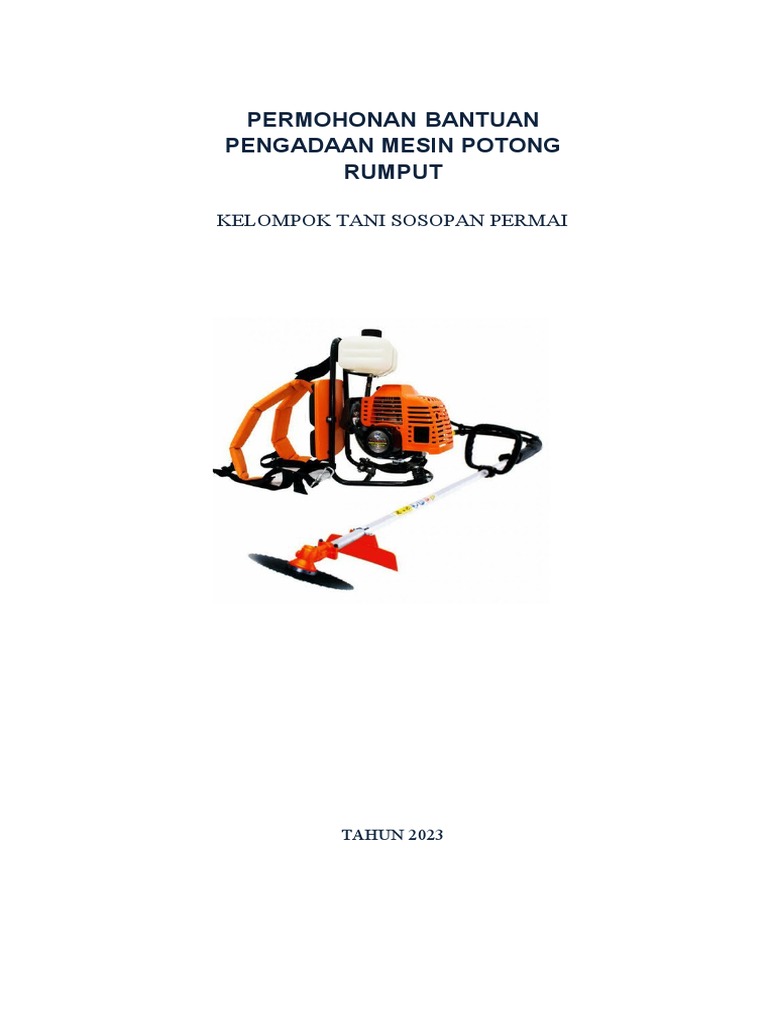 Proposal Mesin Rumput | PDF