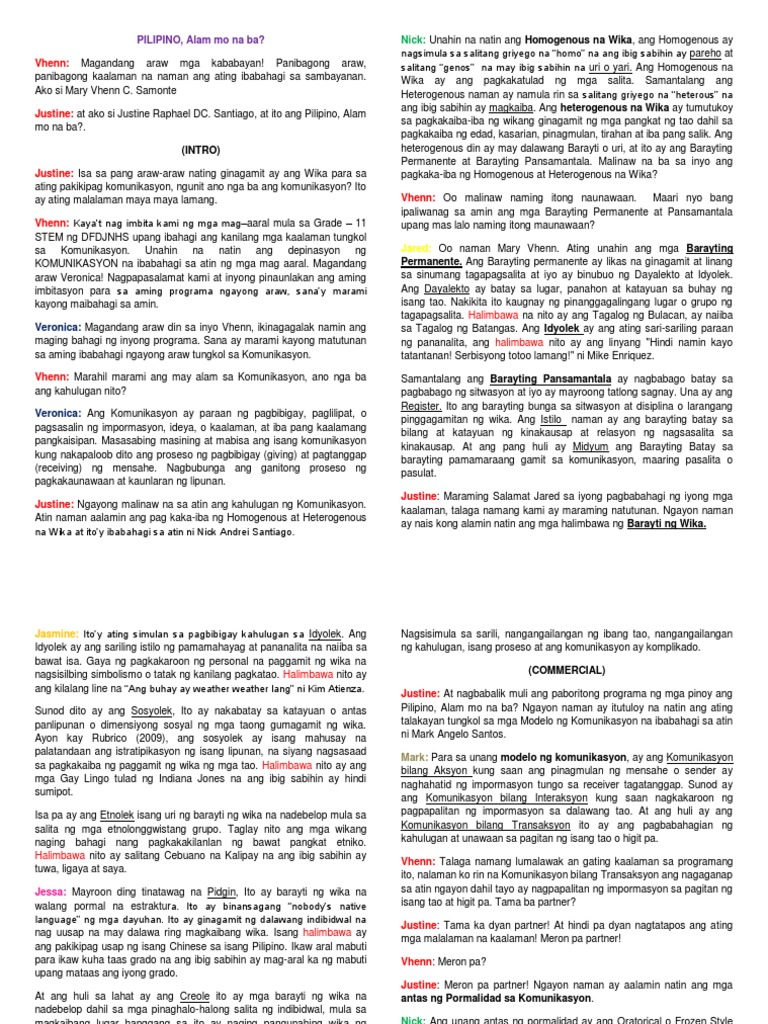 Kompan (Script) - Group 2 | PDF