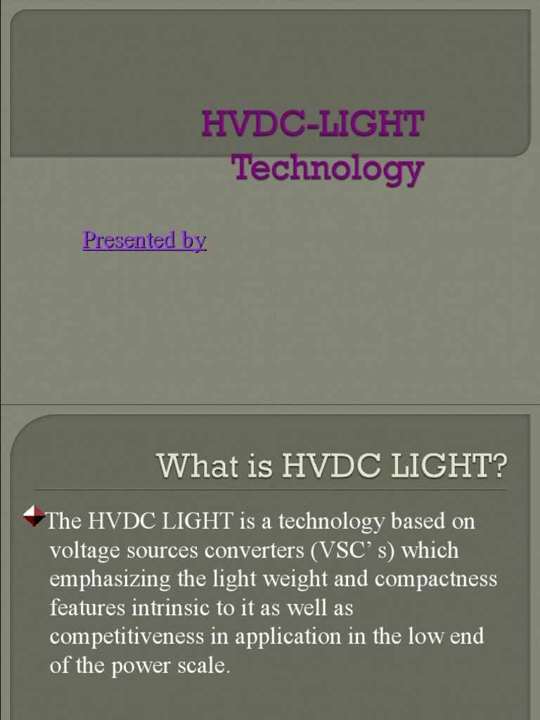 HVDC Light Technology | PDF | High Voltage Direct Current | Electric ...