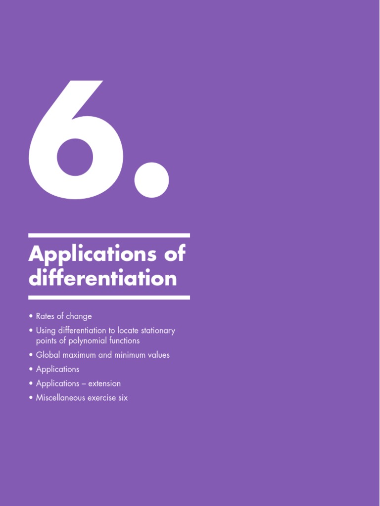 Applications of Differentiation PDF | PDF | Maxima And Minima ...