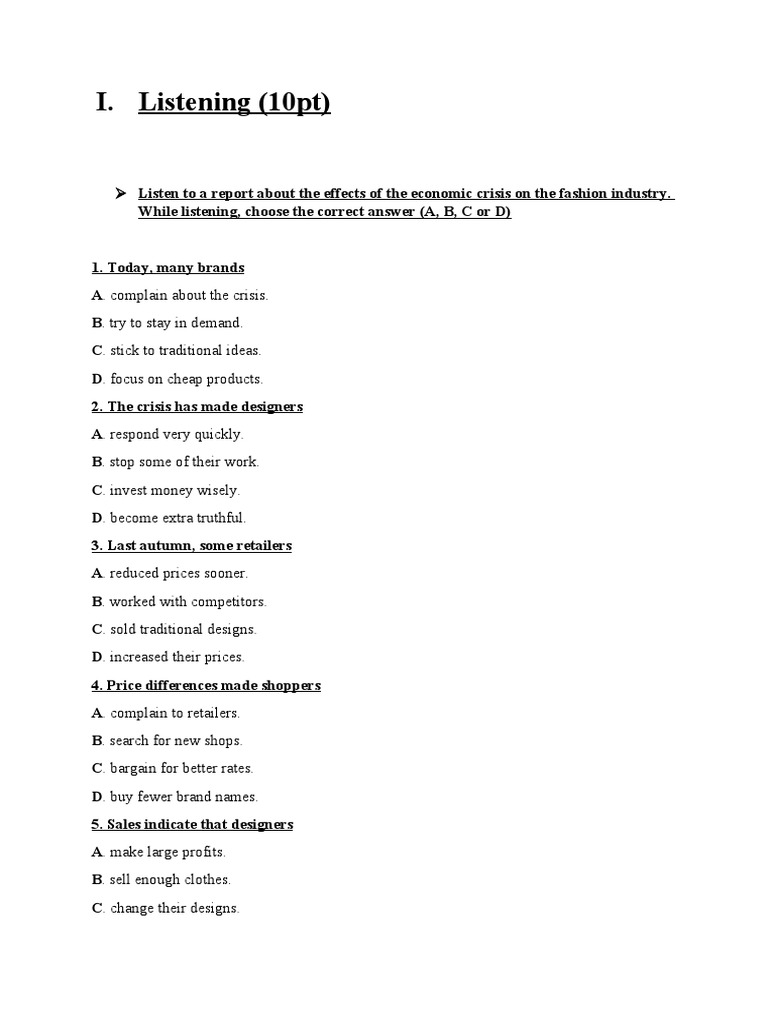 Listening Exam | PDF