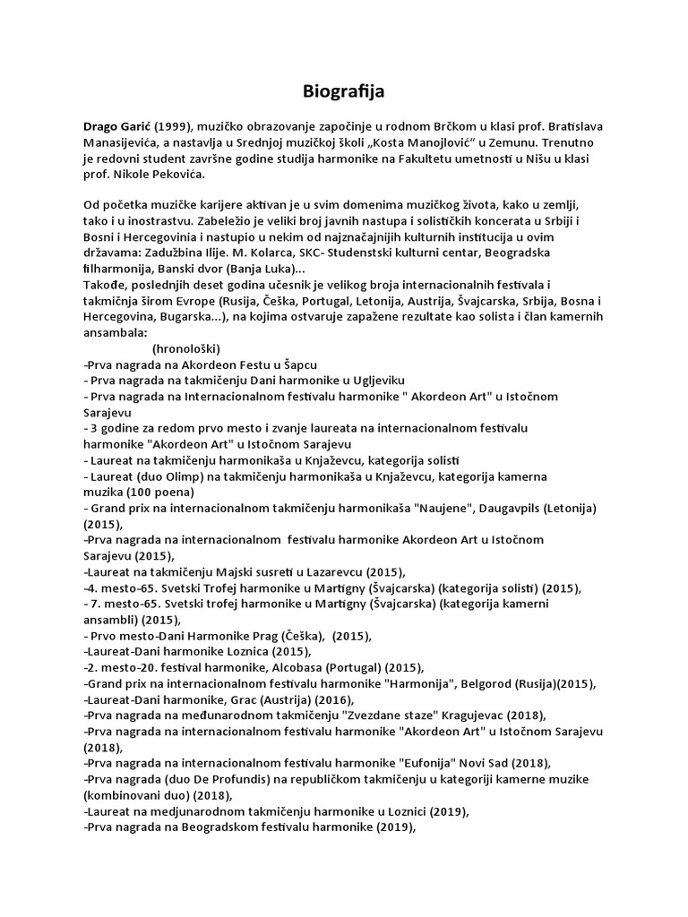 Biografija | PDF